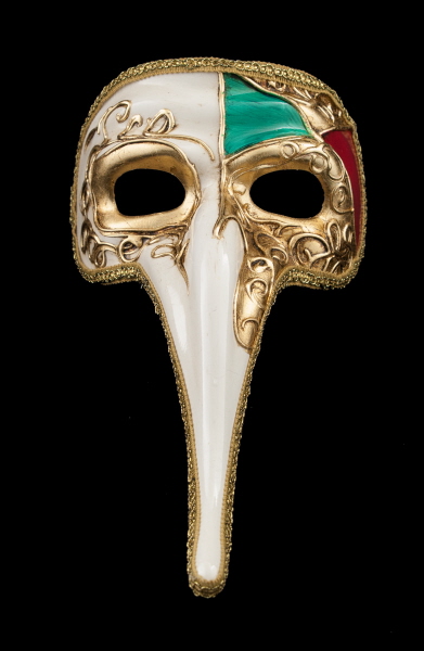 Masque Zanni milo vert long nez bal masqué ou pour soirée-masques de ...