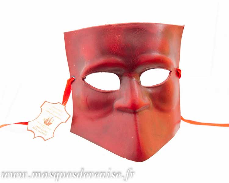 Masques cuir -MASQUE DE VENISE BAUTA EN CUIR VERITABLE