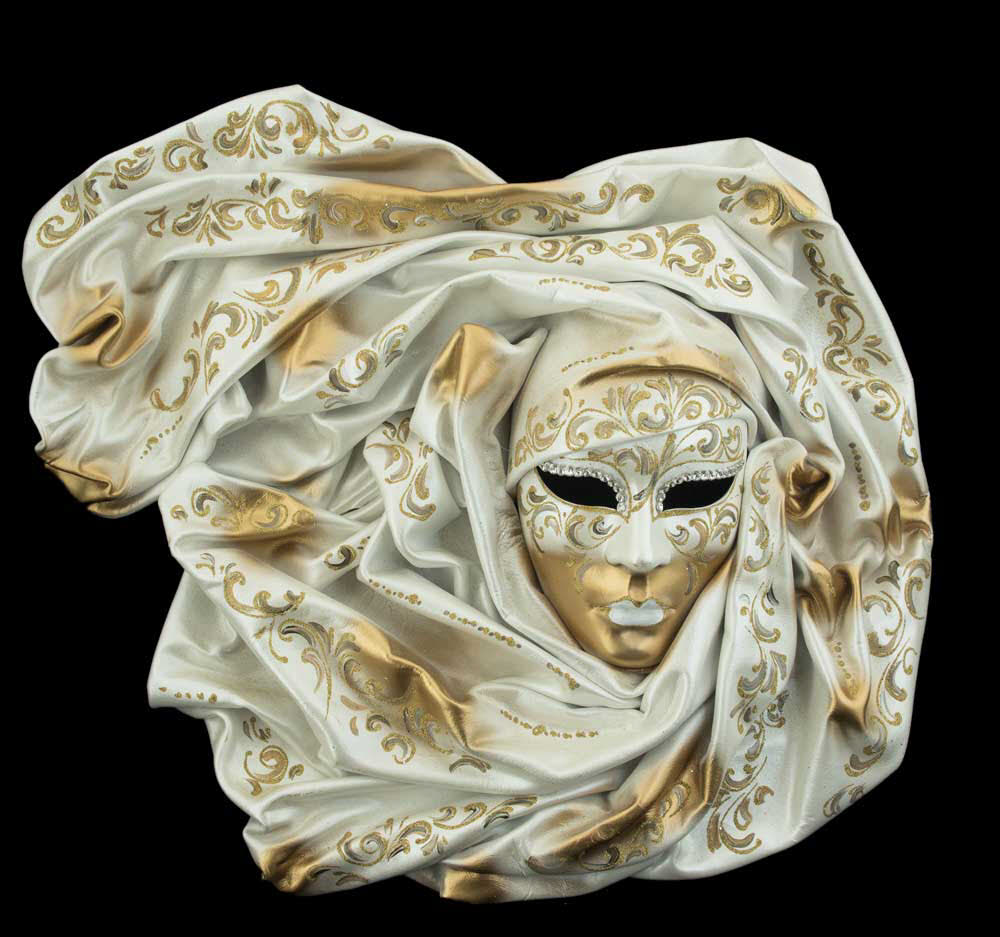 Masque cuir - Masque venitien en cuir -Masque de Venise en cuir