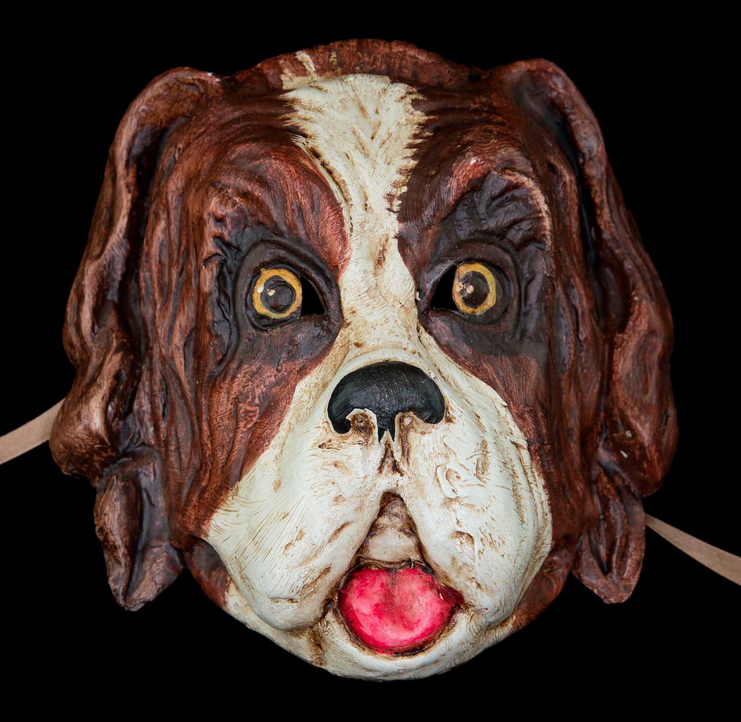 Masque de Venise Chien Saint Bernard en papier mâché Collection luxe 22398